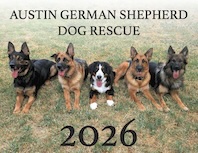 2026 AGSDR Calendars for sale | Austin German Shepherd Dog Rescue